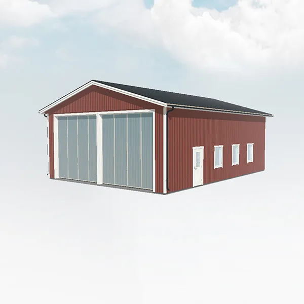 Maskinhall 9,6x13,2m - Arctic Wood
